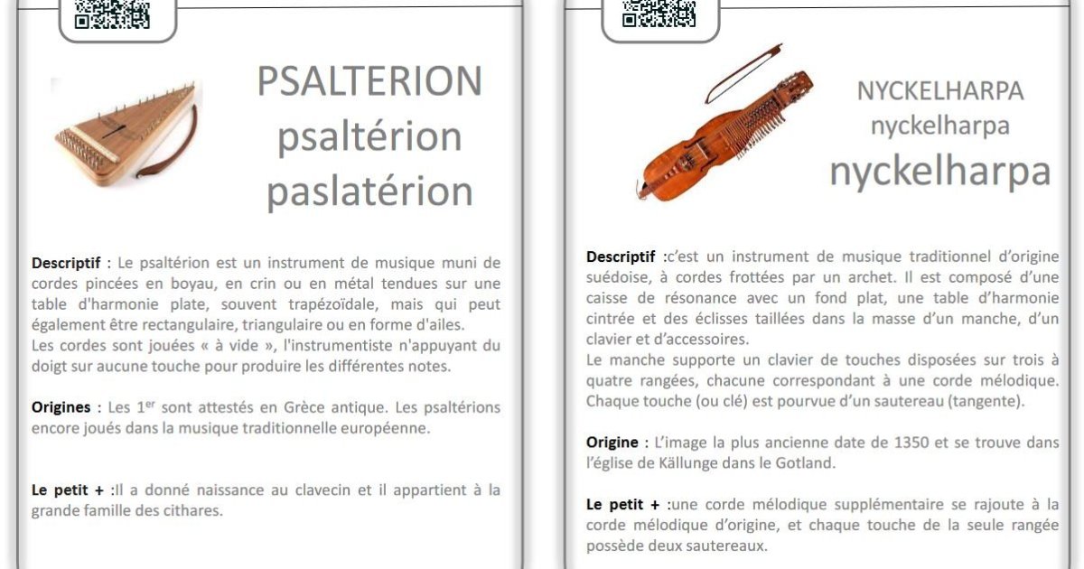 Fiches d'identité : instruments traditionnels | Les ateliers de jeux ...