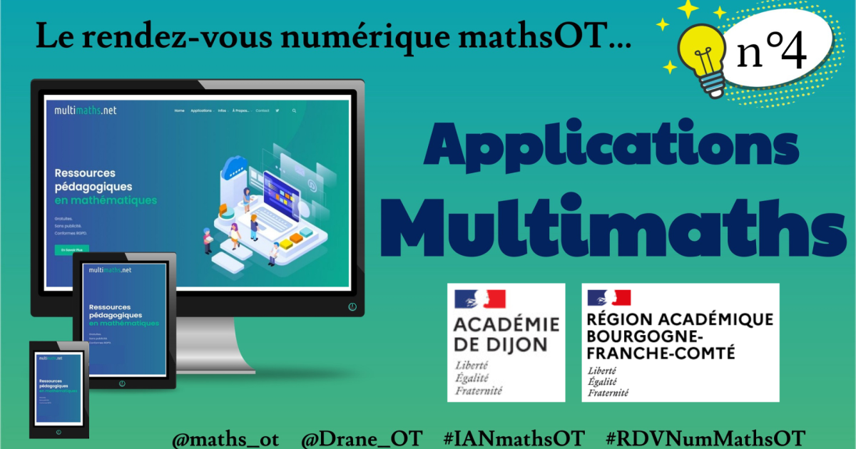 Les applications Multimaths | Outils | Portail pédagogique académique | Délégation de région ...