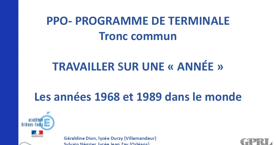 Les années 1968 et 1989 | H2- La multiplication des acteurs ...